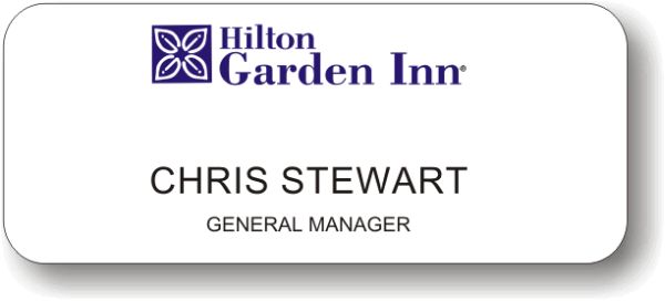 Hilton Logo D Blue Logo White Badge - $5.51 | NiceBadge™