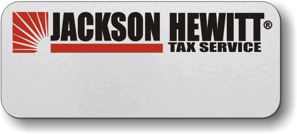 Jackson Hewitt Silver Logo Only - Red Logo - $5.99 | NiceBadge™