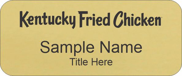 KFC Standard Gold Name Badge - $8.24 | NiceBadge™
