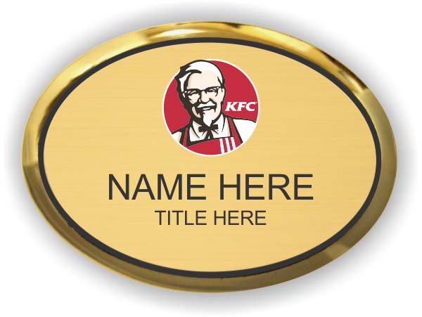 KFC Oval Gold Executive Badge (Logo A) - $13.07 | NiceBadge™