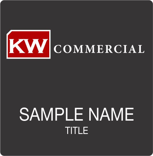 Keller Williams Commercial Black Square Badge - $6.66 | NiceBadge™