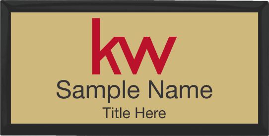KW Logo Black Executive Gold Badge - $9.98 | NiceBadge™