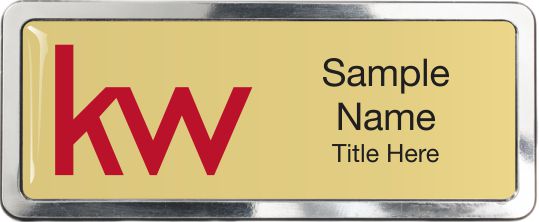 KW Logo Polished Prestige Gold Badge - $32.00 | NiceBadge™