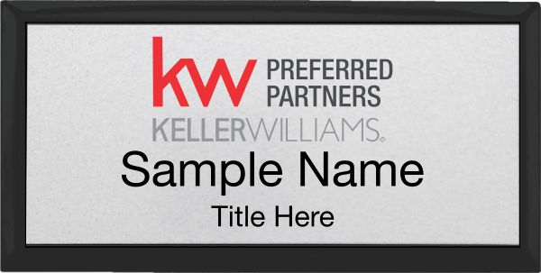 Keller Williams Preferred Partners Black Executive Silver Badge - $9.98 ...