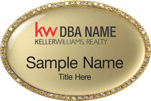 Keller Williams Realty Logo 3 Gold Oval Beyond Bling Gold Badge - $79. ...