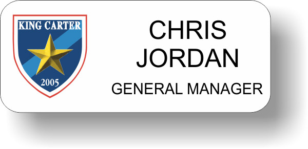 King Carter Golf Club White Badge - $10.78 | NiceBadge™