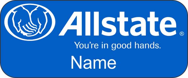 Allstate Insurance Blue Background Badge - $6.82 | NiceBadge™