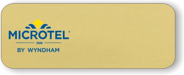 Microtel Inn Logo E Gold Badge Logo Only - $5.16 | NiceBadge™