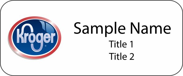 Kroger Standard White Badge - $7.26 | NiceBadge™