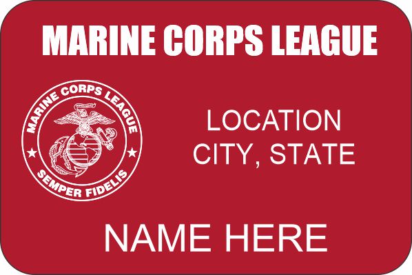 Marine Corps League Red Badge - $11.91 | NiceBadge™