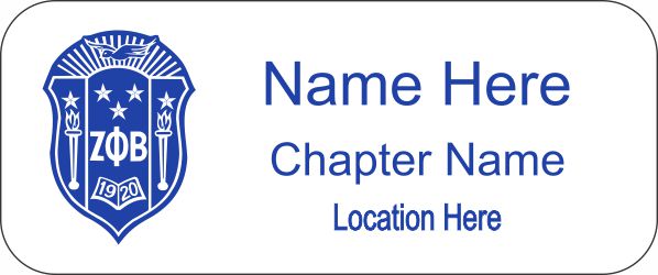 Zeta Phi Beta Sorority, Inc. Standard White badge - Shield Logo ...