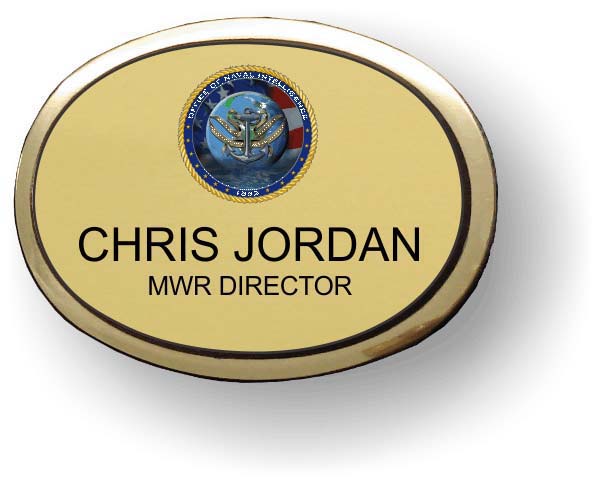 Office of Naval Intelligence Gold Executive Oval Badge - $17.57 ...