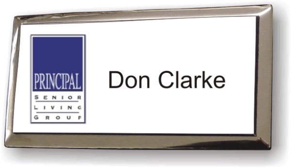 Principal Senior Living Group Executive White w/Silver Frame Badge ...