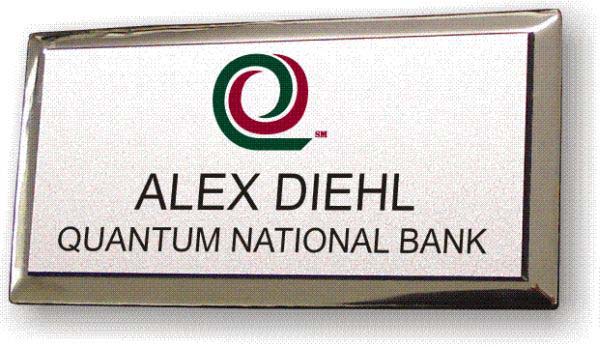 Quantum National Bank Silver Executive Badge - $13.58 | NiceBadge™