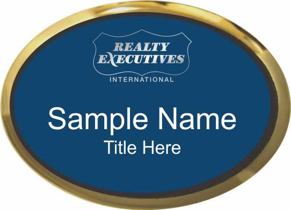 Realty Executives Platinum Logo - Executive Oval Gold Badge - $10.71 ...