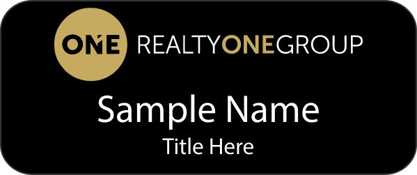 Realty One Group Standard Black badge - $12.31 | NiceBadge™