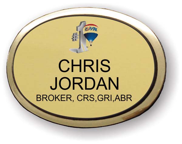 Remax #1 Executive Oval Gold Badge - $11.31 | NiceBadge™