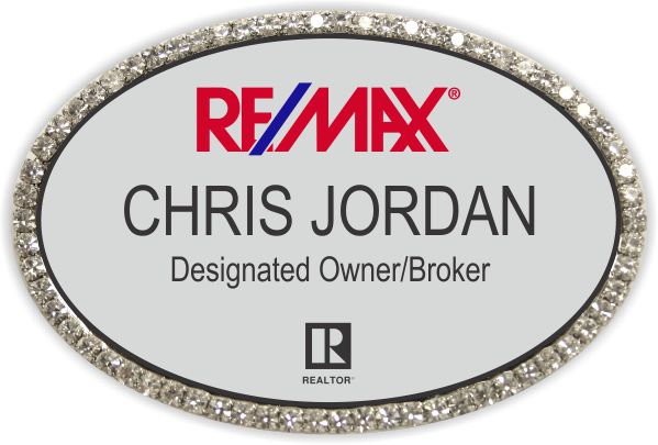Remax Acorn Properties Bling Silver Badge - $27.00 | NiceBadge™