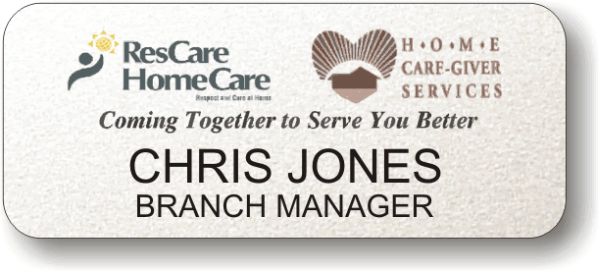 ResCare Home Care/Home Caregiver Services Silver Badge - $9.92 | NiceBadge™