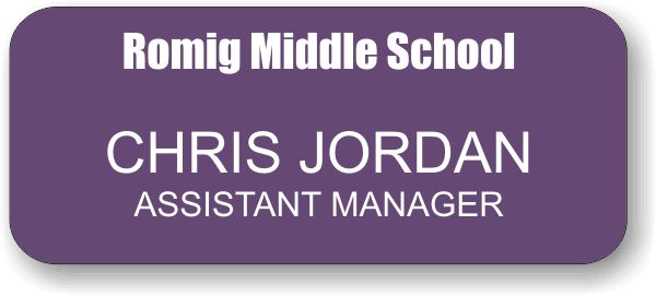 Romig Middle School Purple Badge - $5.32 | NiceBadge™