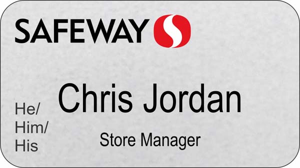 Safeway Silver Name Badge - $1.71 | NiceBadge™