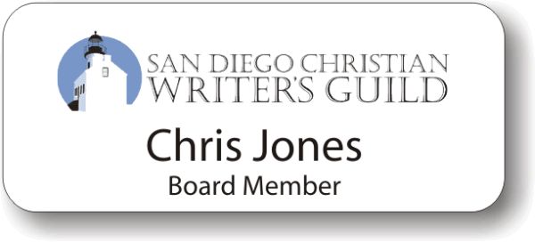 San Diego Christian Writers Guild White Badge - $11.25 | NiceBadge™