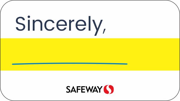 Safeway Sincerely Minor Logo Only White Name Badges (Pack of 20) - $27. ...