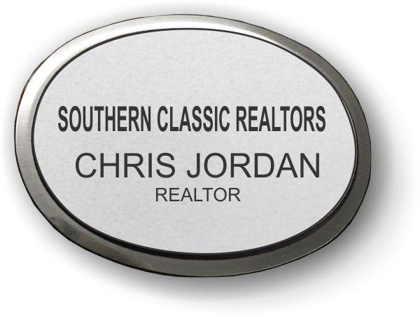 Southern Classic Realtors Silver Executive Oval Badge - $11.31 | NiceBadge™