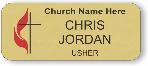The United Methodist Church Gold Badge - $5.99 | NiceBadge™