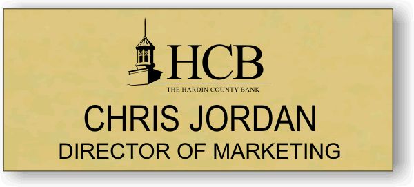 The Hardin County Bank Insurance Agency Bank Logo Gold Badge - $7.25 ...