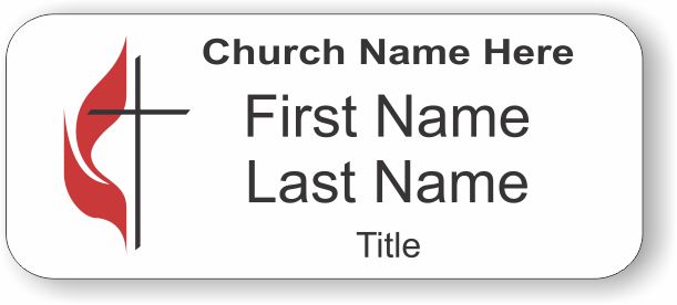 The United Methodist Church White Badge - $5.72 | NiceBadge™