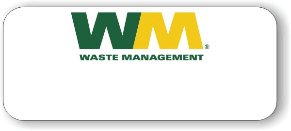 Waste Management White Logo Only Badge - $5.16 | NiceBadge™