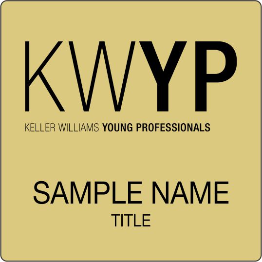 Keller Williams Young Professionals Gold Square Badge - $6.66 | NiceBadge™