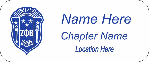 Zeta Phi Beta Sorority, Inc. Standard White badge - Shield Logo - $7.67 ...