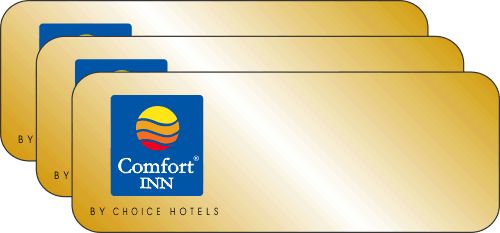 Comfort Inn Pack of 25 Gold Logo Only Badges - $73.21 | NiceBadge™