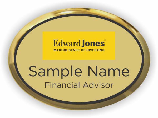 Edward Jones Gold Oval Executive Badge - $10.58 | NiceBadge™