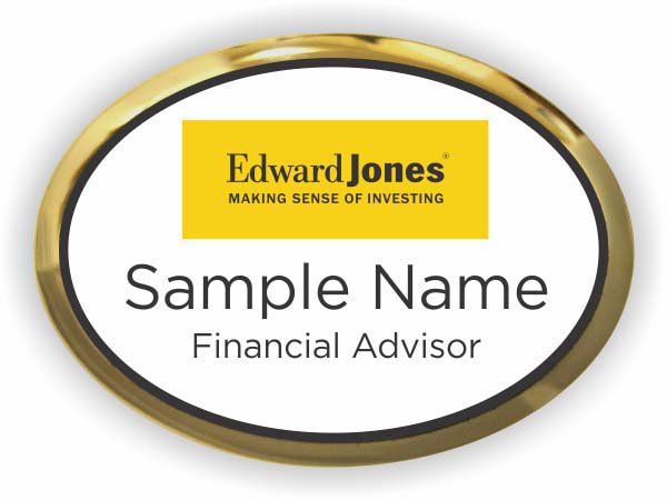 Edward Jones Gold Oval Executive Badge - $9.62 | NiceBadge™