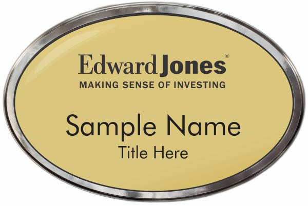 Edward Jones Oval Prestige Polished badge - $32.00 | NiceBadge™