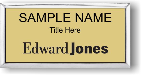 Edward Jones Executive Silver Frame with Gold Insert Badge - $9.25 ...