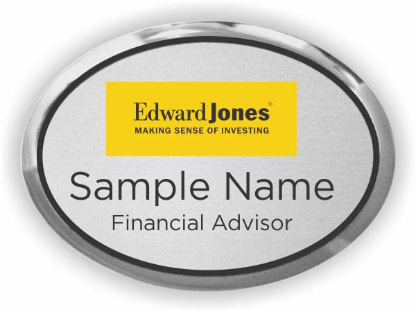 Edward Jones Silver Oval Executive Badge - $10.58 | NiceBadge™