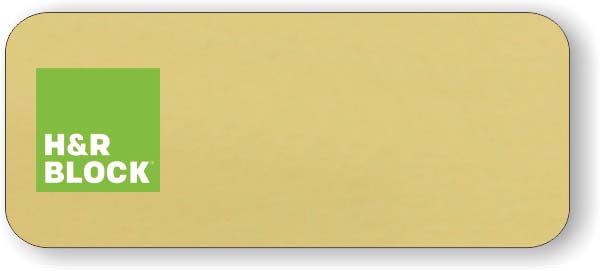 H&R Block Gold Regular Logo Only Badge - $3.33 | NiceBadge™