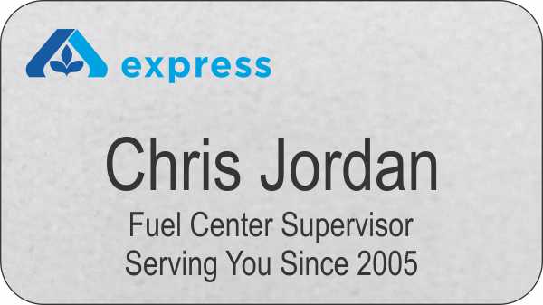 Albertsons Express Silver Name Badge - $1.71 | NiceBadge™