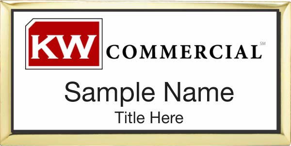 Keller Williams Commercial Gold Executive White Badge - $9.98 | NiceBadge™