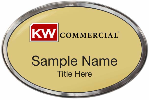Keller Williams Commercial Silver Oval Polished Prestige Gold Badge ...