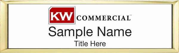 Keller Williams GPS Small Gold Executive White Badge - $9.98 | NiceBadge™