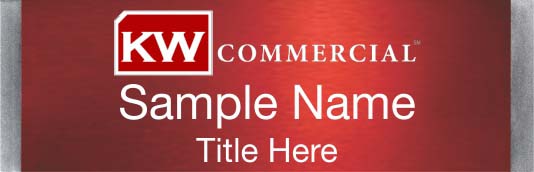 Keller Williams Commercial Small Meridian Red Badge - $21.00 | NiceBadge™