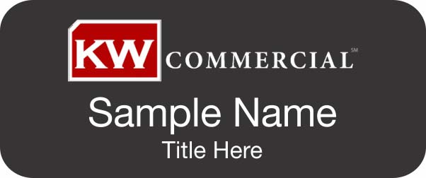 Keller Williams Commercial Standard Black Badge - $6.66 | NiceBadge™