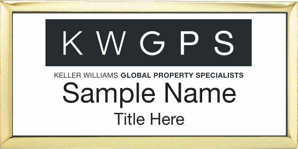 Keller Williams GPS Gold Executive White Badge - $9.98 | NiceBadge™