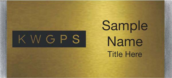 Keller Williams GPS Large Silver Meridian Gold Badge - $25.41 | NiceBadge™