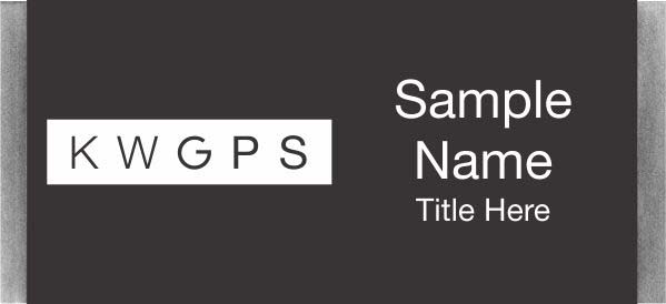 Keller Williams GPS Large Silver Meridian Black Badge - $25.41 | NiceBadge™